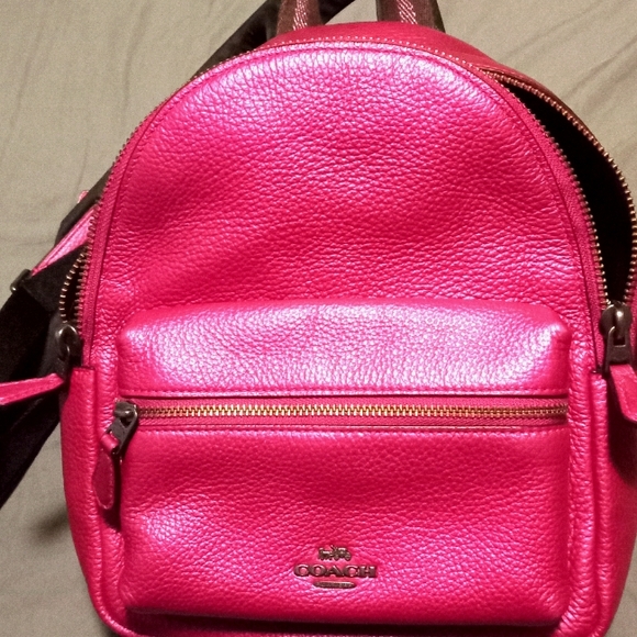 Coach | Bags | Coach Pink Metallic Mini Backpack | Poshmark